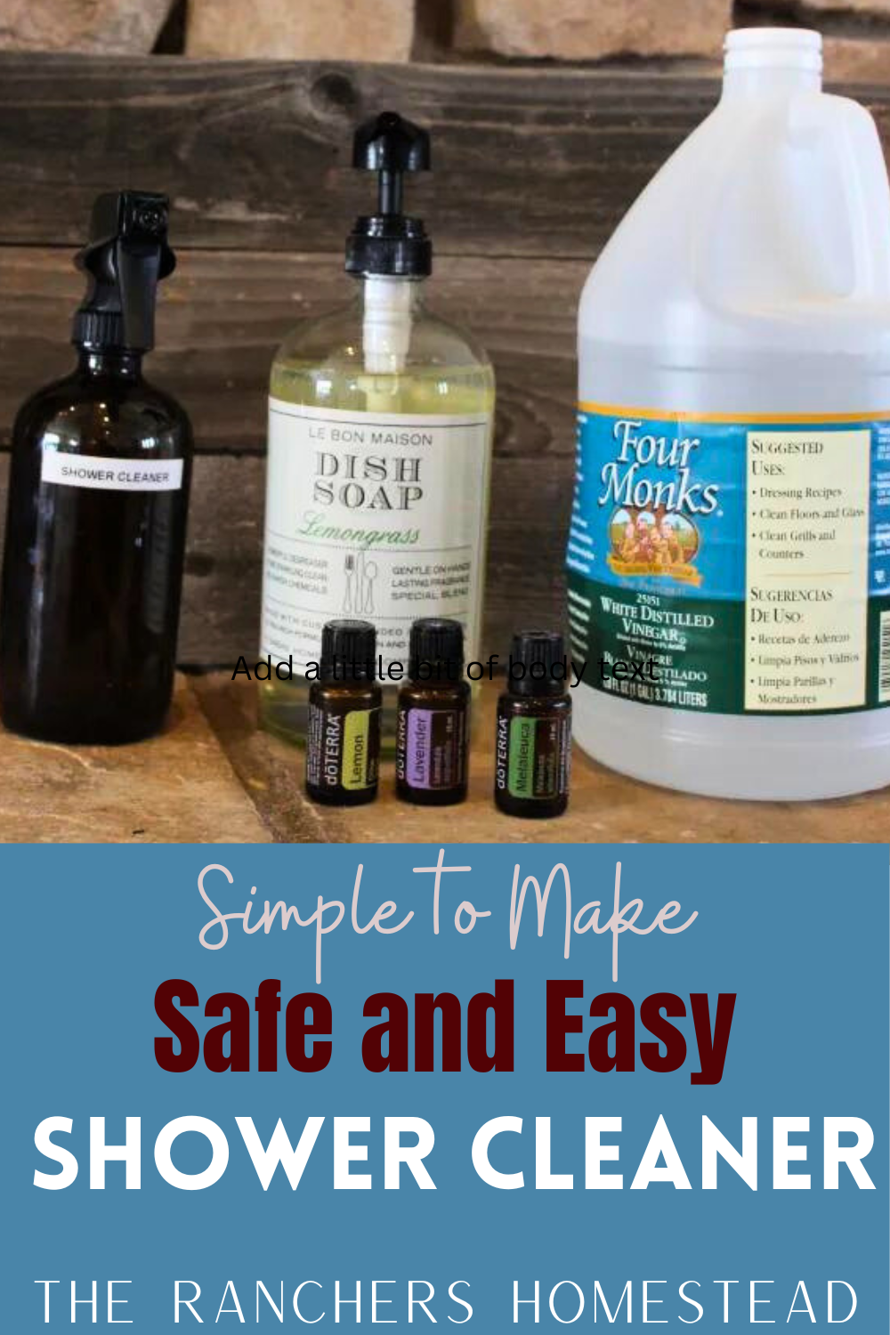 Simple Safe and Easy Shower Cleaner Using Essential Oils - The Ranchers ...